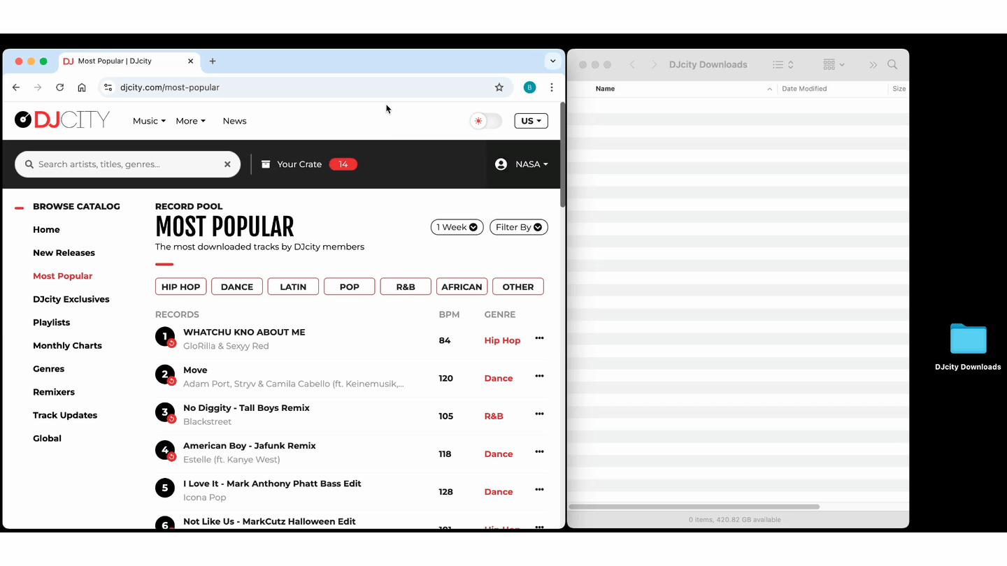 How do I send the command to initiate downloads through the Desktop App ...